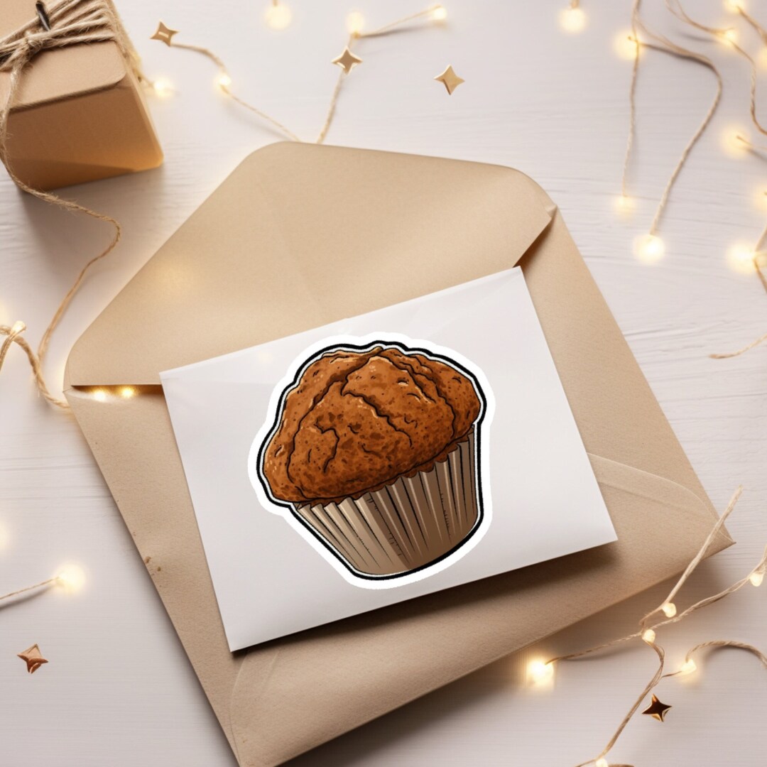 Bran Muffin Die-cut Sticker Laptop Sticker Water Bottle Sticker Car ...