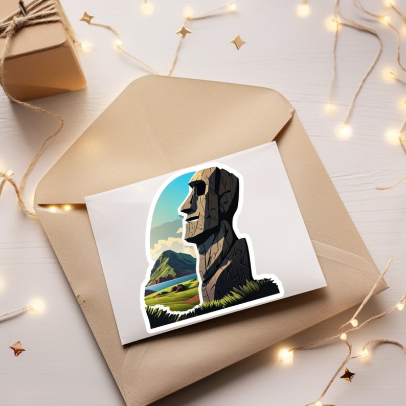 Easter Island Moai Statue Die-cut Stickers Travel Sticker Laptop ...