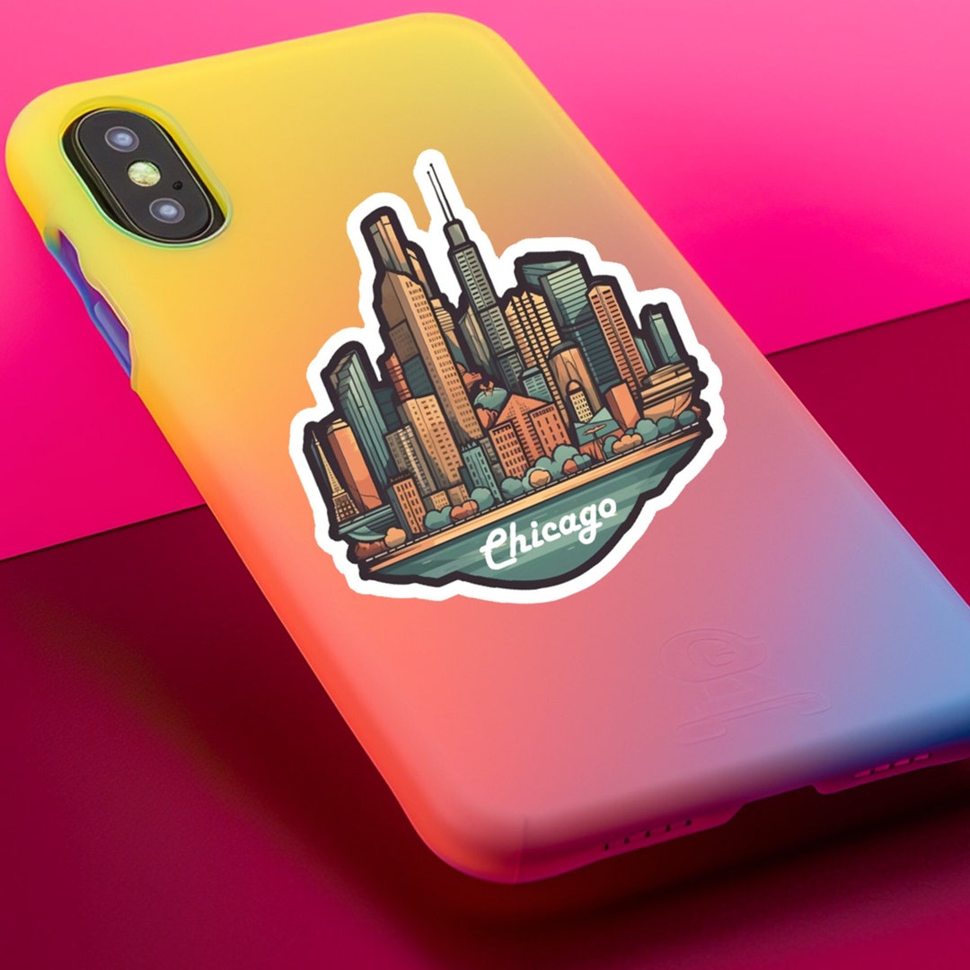 Chicago Illinois Die-cut Sticker Laptop Sticker Water Bottle Sticker ...