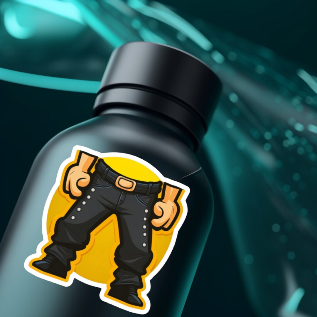 Black Leather Pants Leatherman Die-cut Sticker Laptop Sticker Water ...