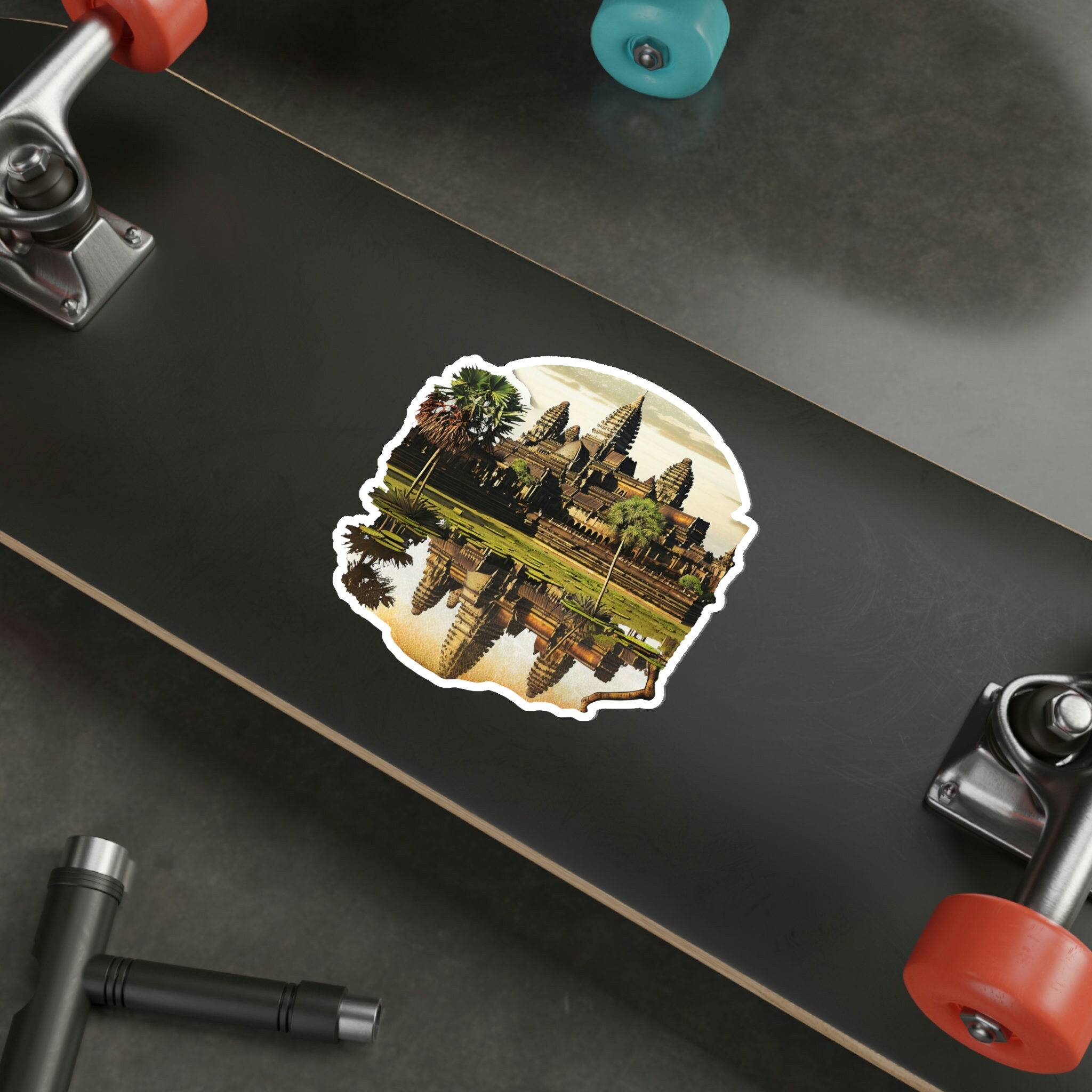 Angkor Wat Temple in Cambodia Die-cut Sticker Travel Sticker Laptop ...