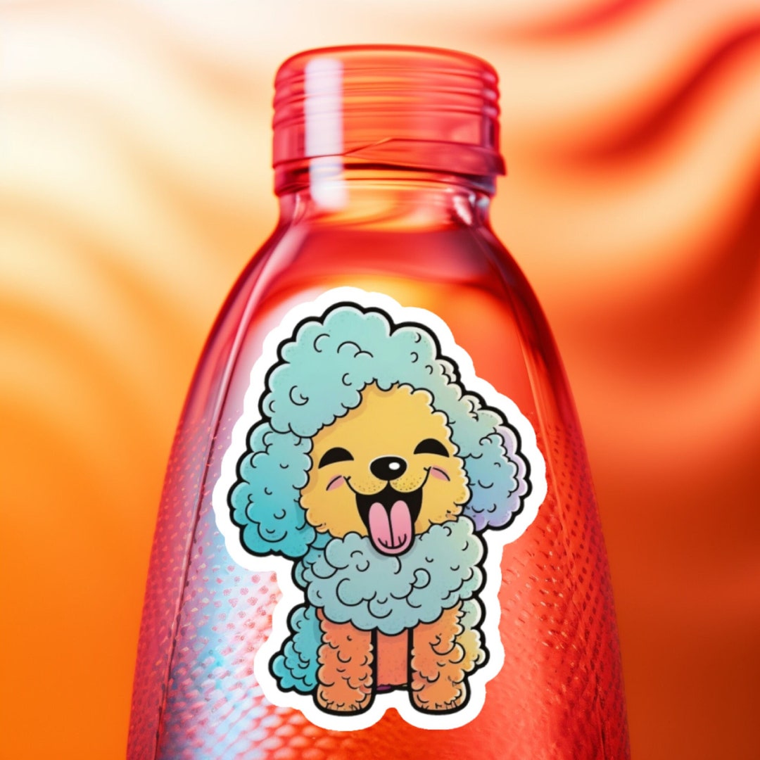 Cotton Candy Poodle Die-cut Sticker Laptop Sticker Water Bottle Sticker ...