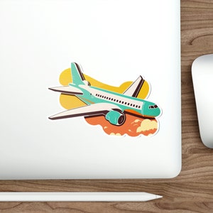 Airplane Die-cut Sticker | Laptop Sticker | Water Bottle Sticker | Car ...