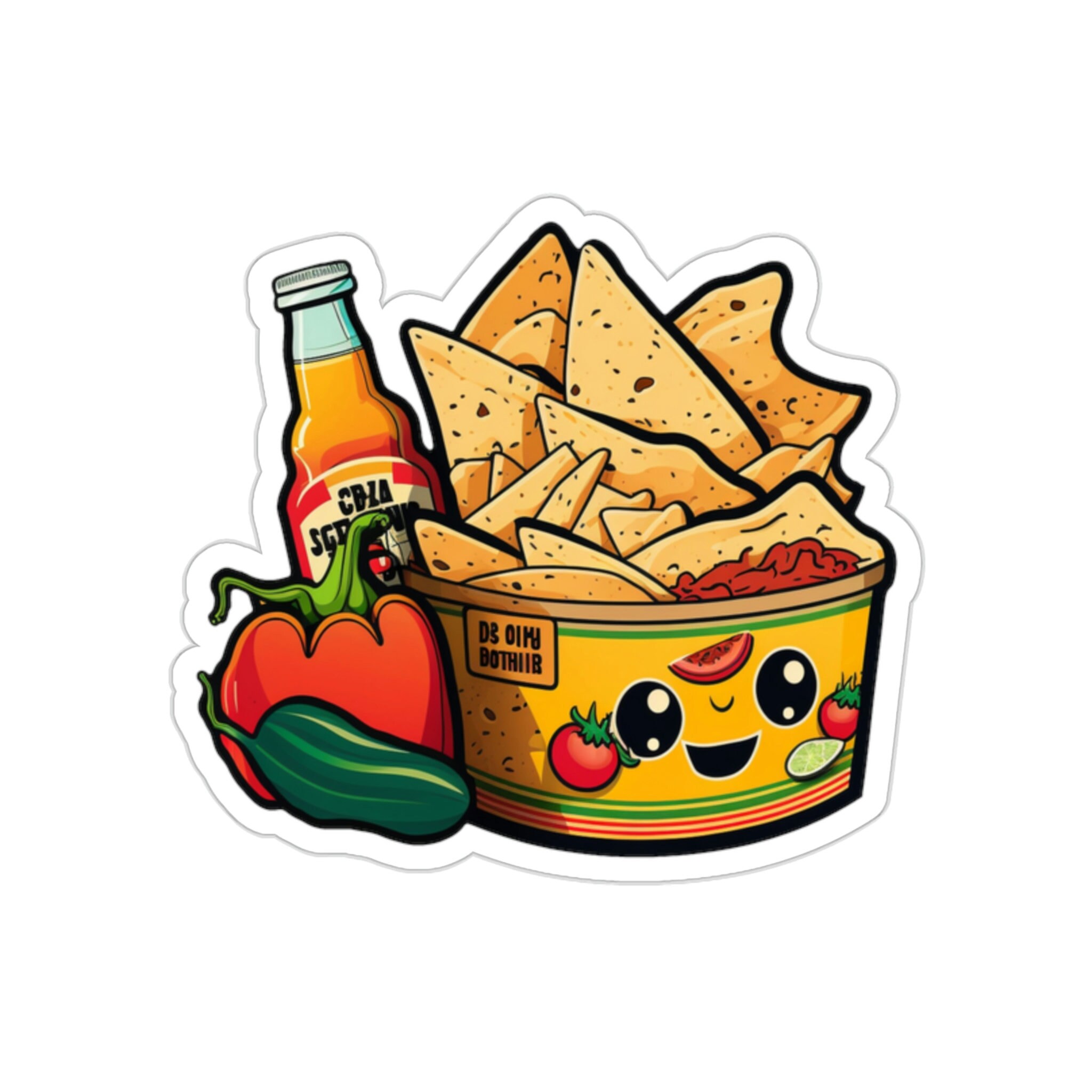 Chips and Salsa With Beer Die-cut Sticker Laptop Sticker Water Bottle ...