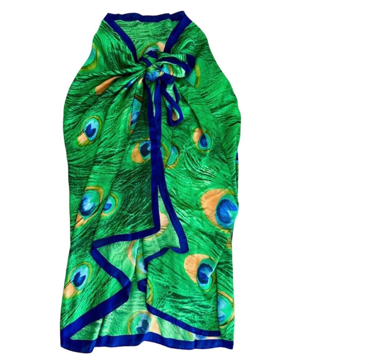 Paro, Sarong, Cover Up Vintage Wrap Royal 100% Soft & Pure Satin Sarong ...