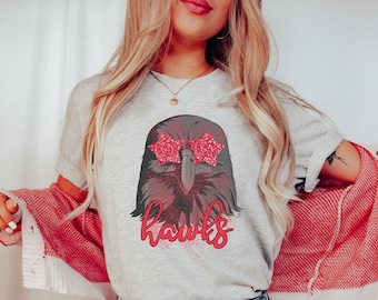 Team Spirit Shirt Go Hawks Mom Wife Parent Gift Short-sleeve - Etsy