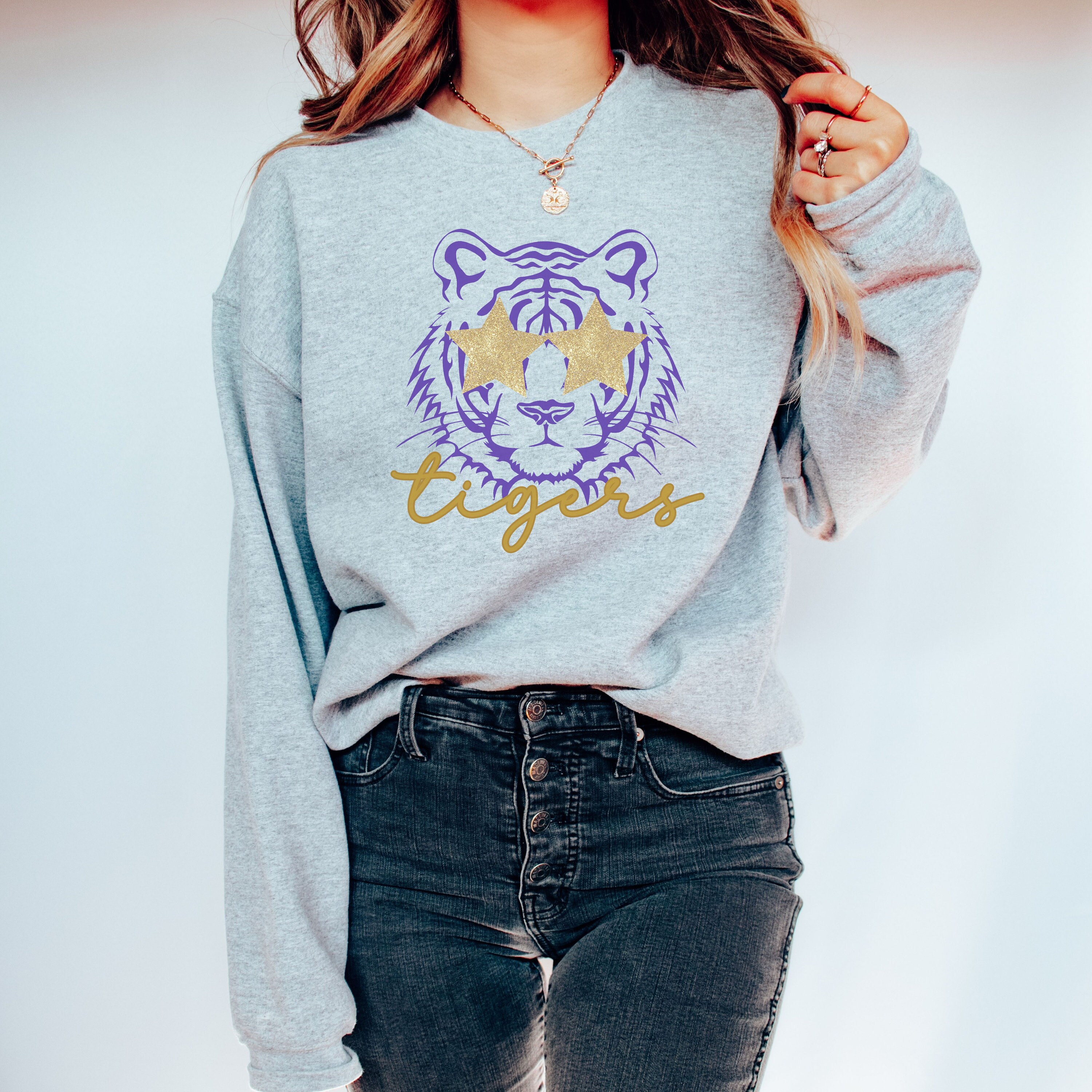 Tigers Sweatshirt, Preppy Tiger Sweatshirt, Tigers Spirit Shirt, Tigers Football, Tigers Mascot ...