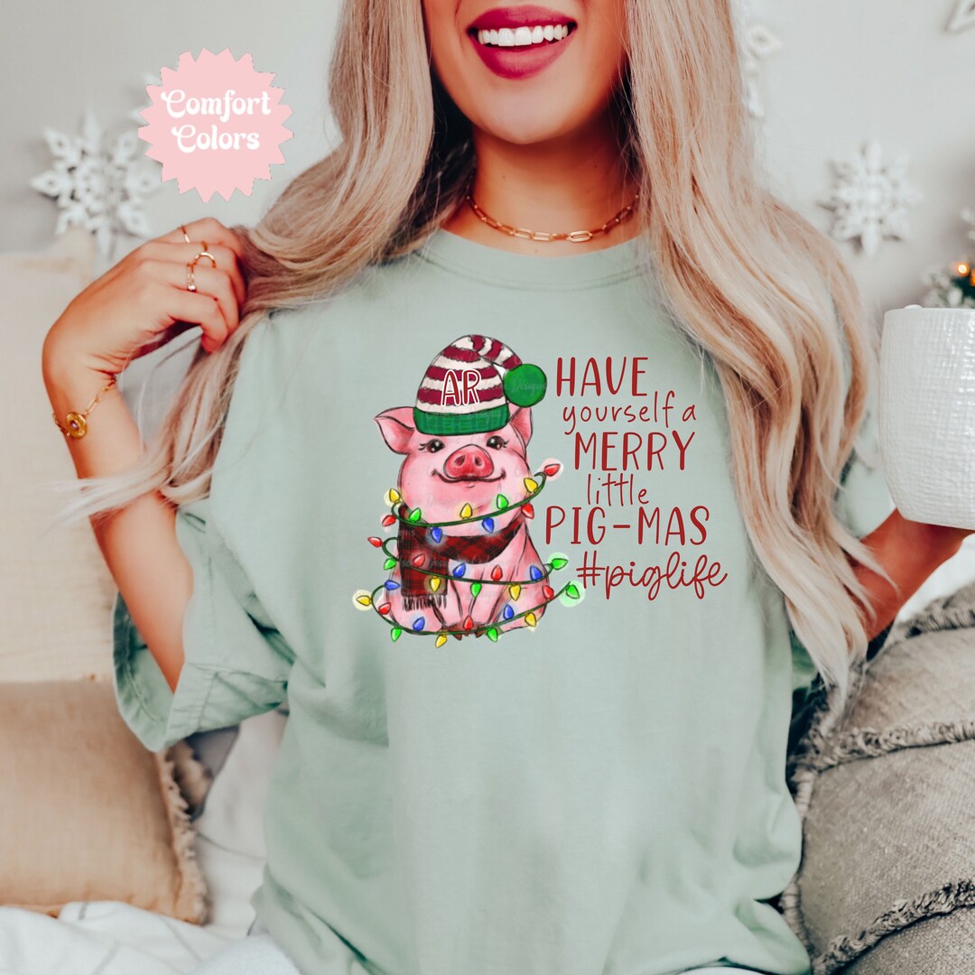 Have Yourself a Merry Little Pig-mas Shirt, State of Arkansas Shirt ...