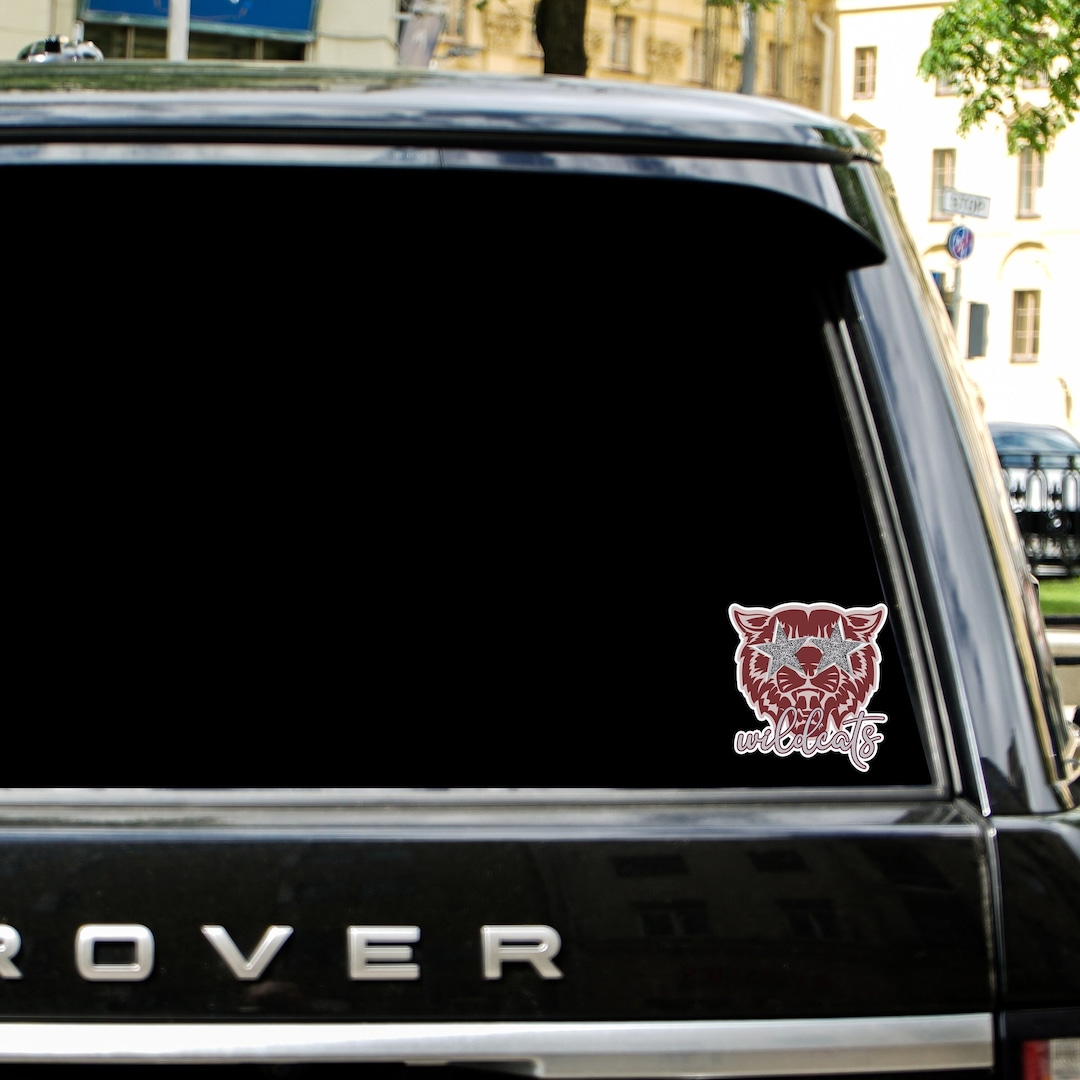 Wildcat Decal, Wildcat Car Decal, Wildcat Mascot Decal, Spirit Sticker ...