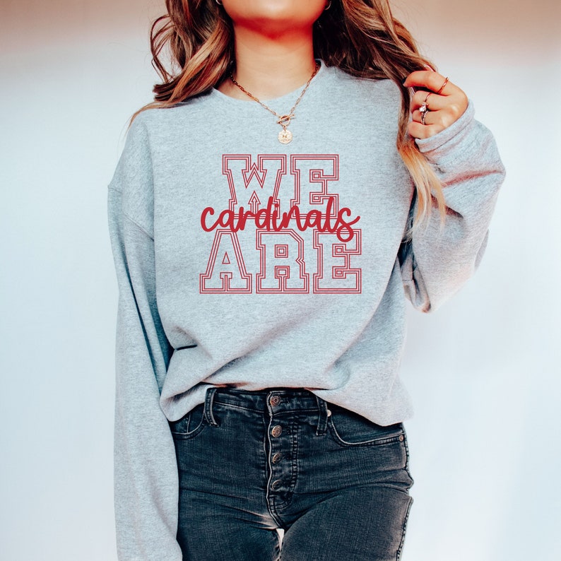 Cardinal Sweatshirt, School Spirit Sweatshirt, Mascot Shirt, Cardinal ...