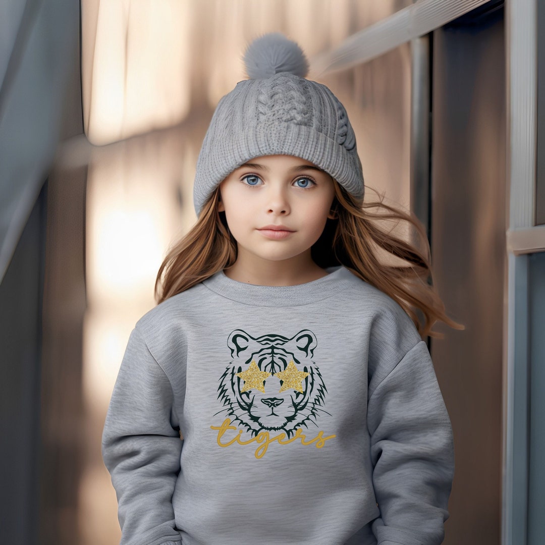 Kids Tigers Sweatshirt, Youth Tigers Sweatshirt, Kid School Spirit Sweater, Mascot Shirt, Kids ...