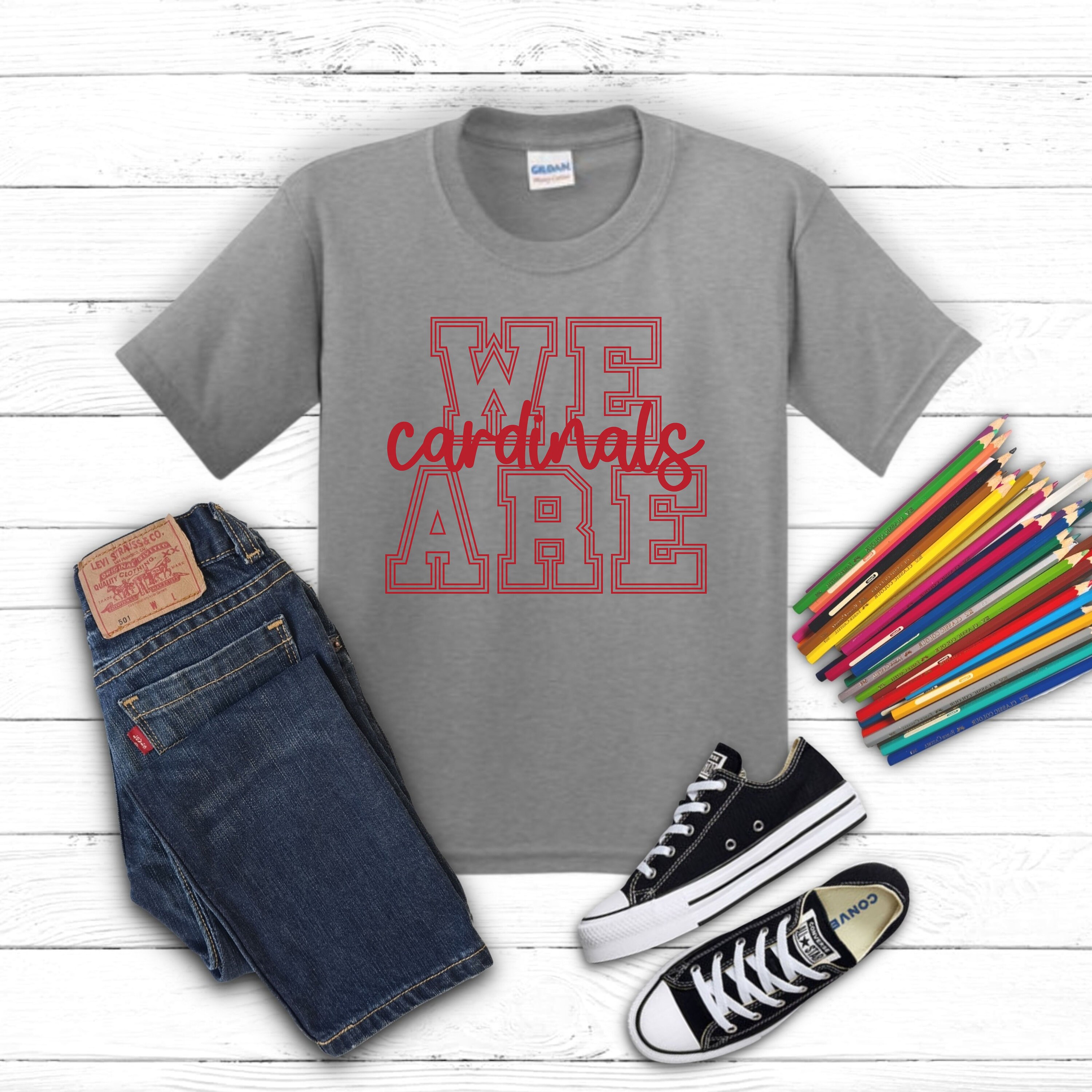 Cardinal Shirt for Kids, Youth Cardinal Shirt, School Spirit Tshirt ...