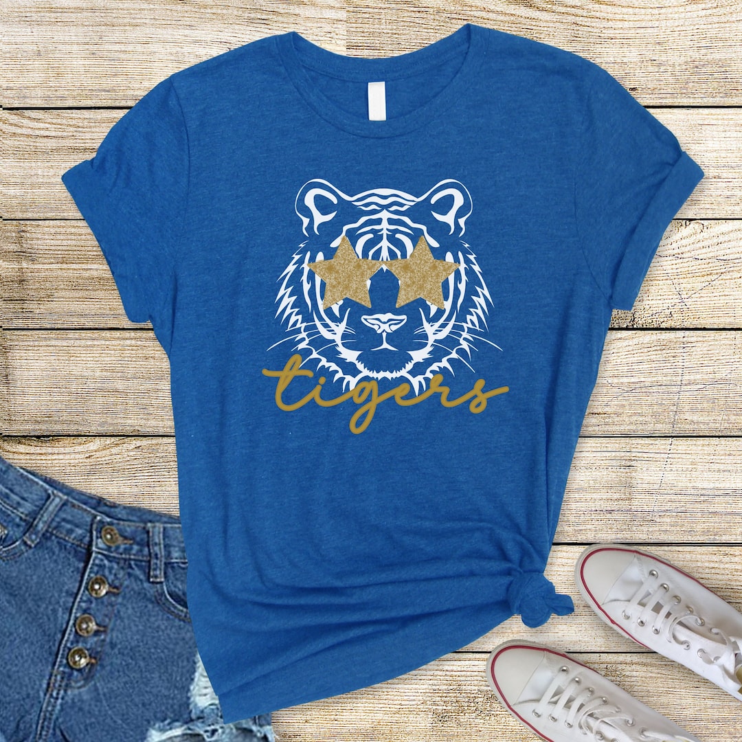 Tigers Shirt, Preppy Tigers Shirt, Tigers Spirit Shirt, Tigers Football, Royal Tiger Mascot ...