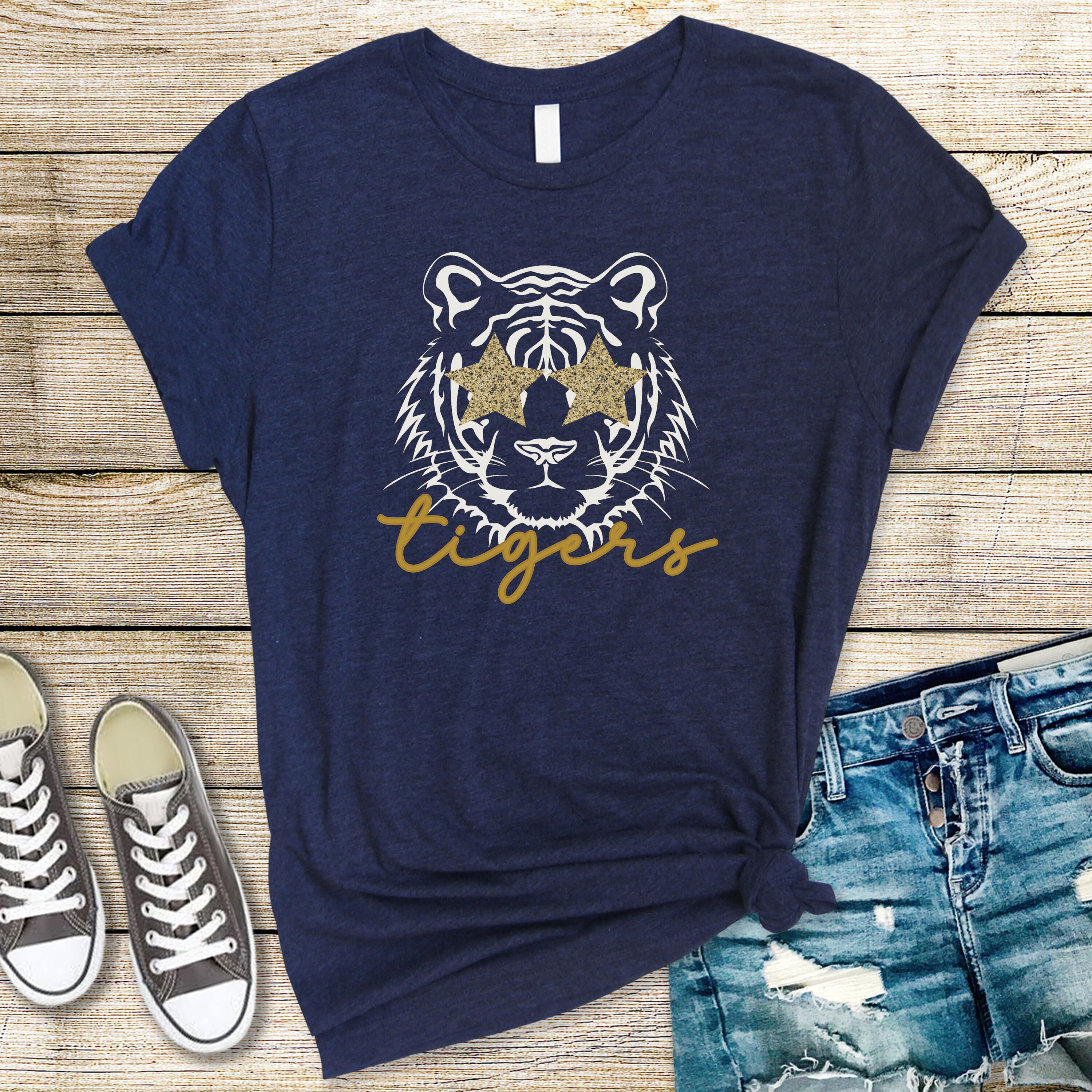 Tigers Shirt Preppy Tigers Shirt Tigers Spirit Shirt Tigers - Etsy