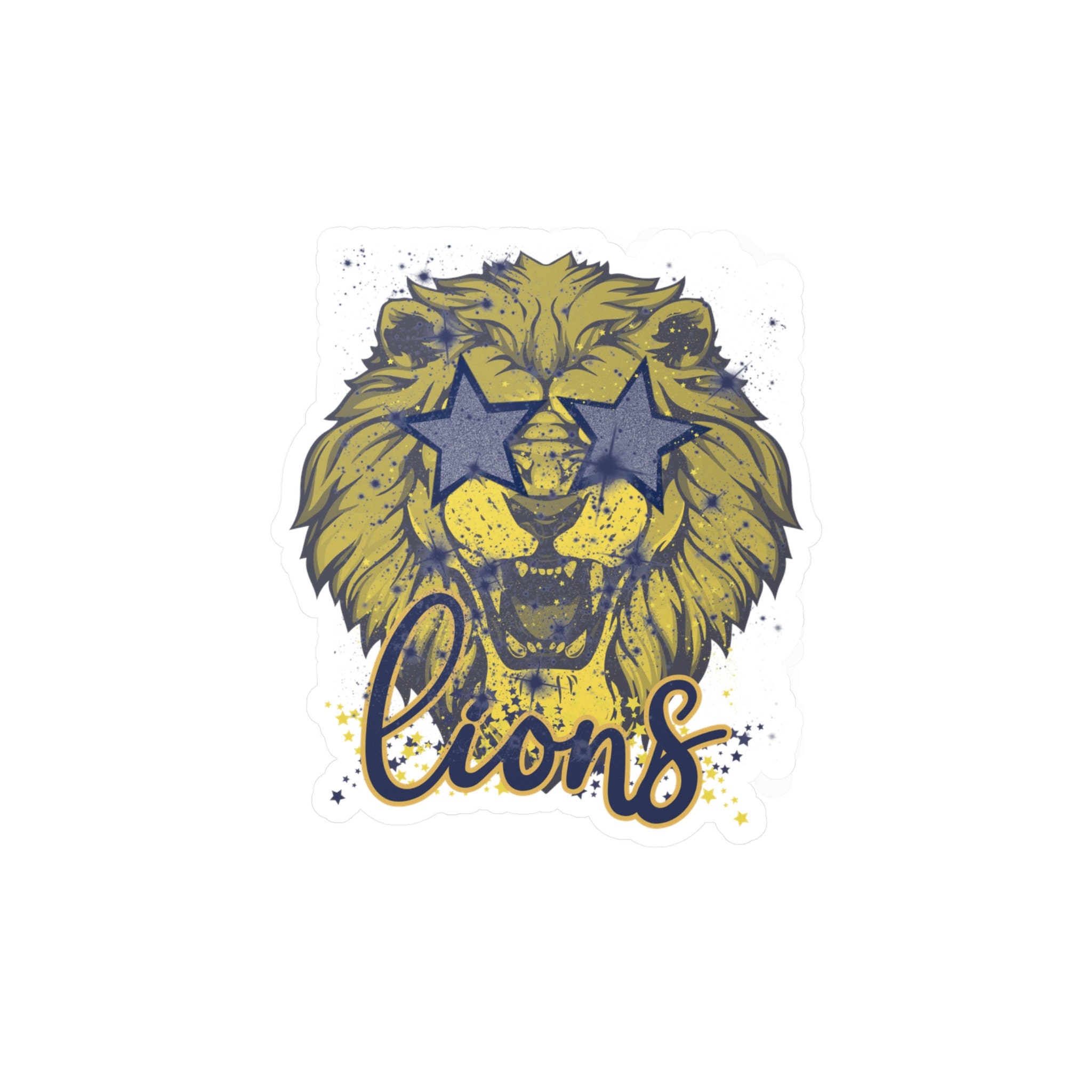 Lions Car Decal, Preppy Lions Decal, Lions Decal, Lions Mascot Decal ...