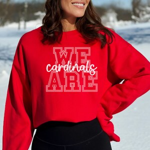 Cardinal Sweatshirt, School Spirit Sweatshirt, Mascot Shirt, Cardinal ...