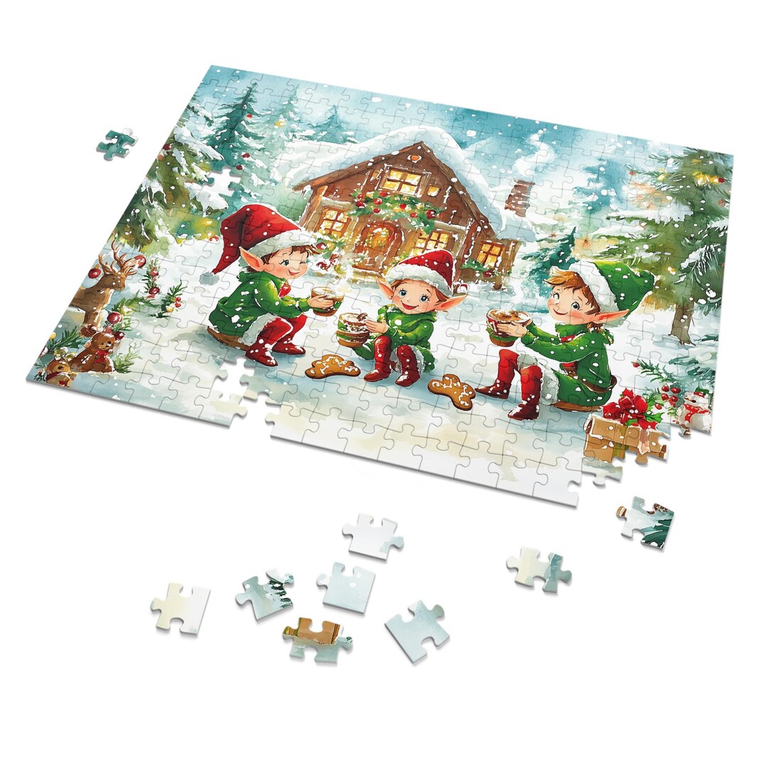 Bright Elf Family Puzzle in Metal Box 30, 110, 252, 500,1000-piece ...