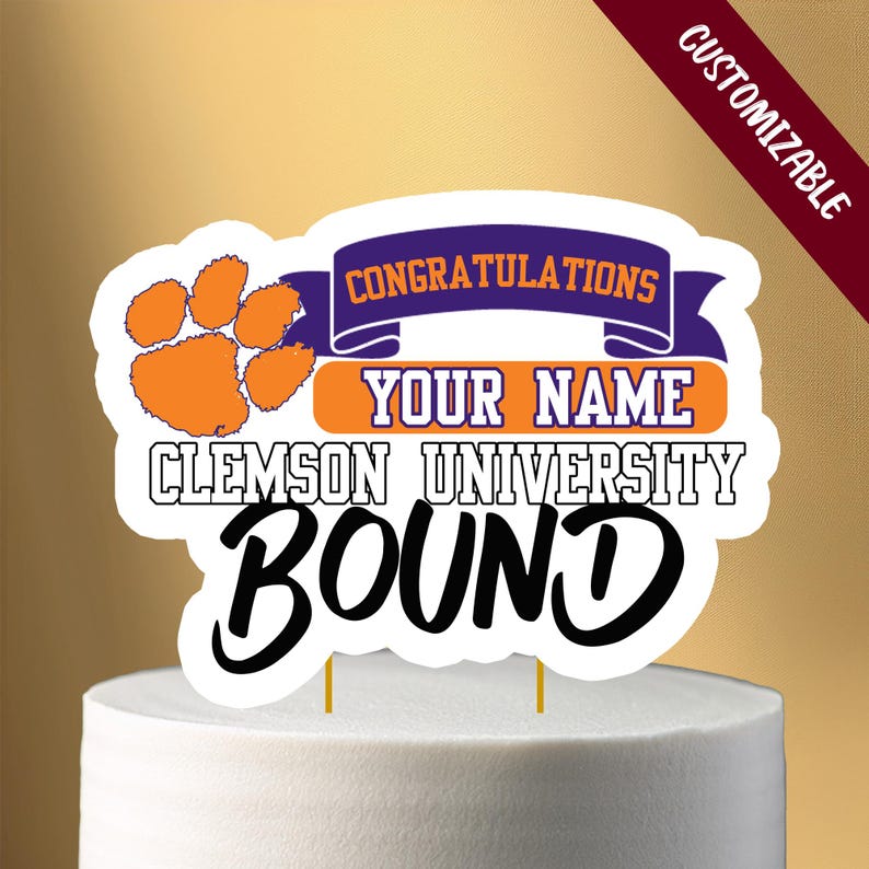 Printable Graduation and School Acceptance Cake Topper University ...