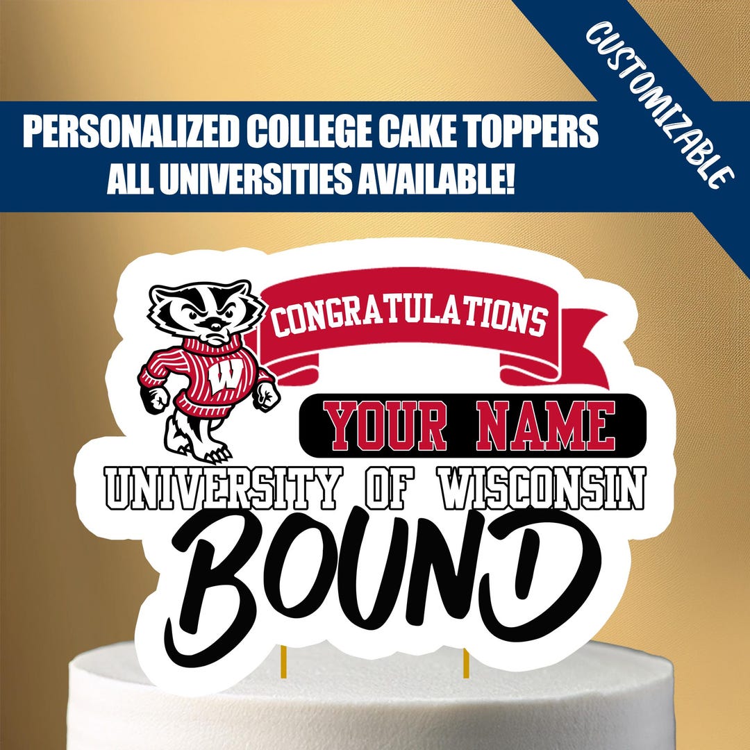 Printable Graduation and School Acceptance Cake Topper University ...