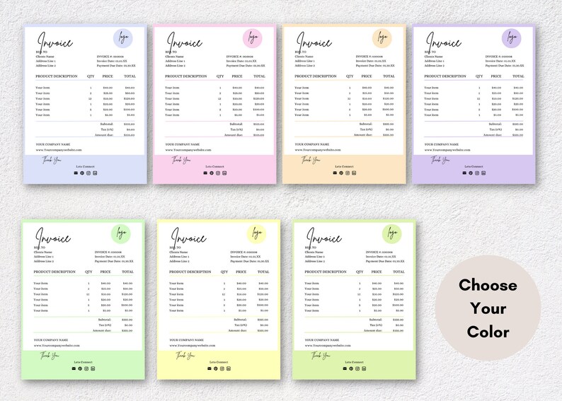 Printable Invoice Template, Simple Invoice Template, Invoice Tracker ...