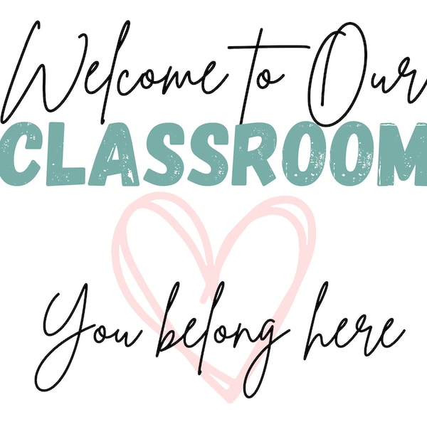 Welcome to Our Class Family Sign - Etsy