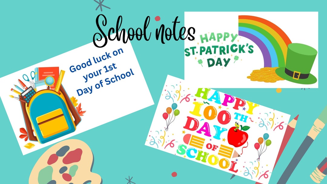 Printable School Notes - Etsy