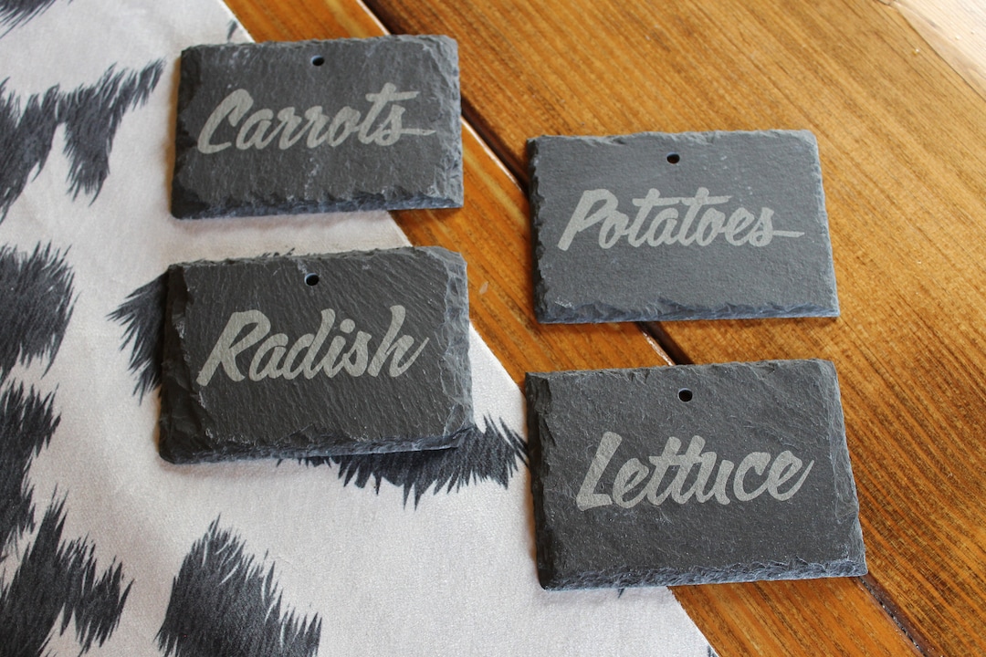 Personalized Slate Garden Marker With Stainless Steel Wire Hanger ...