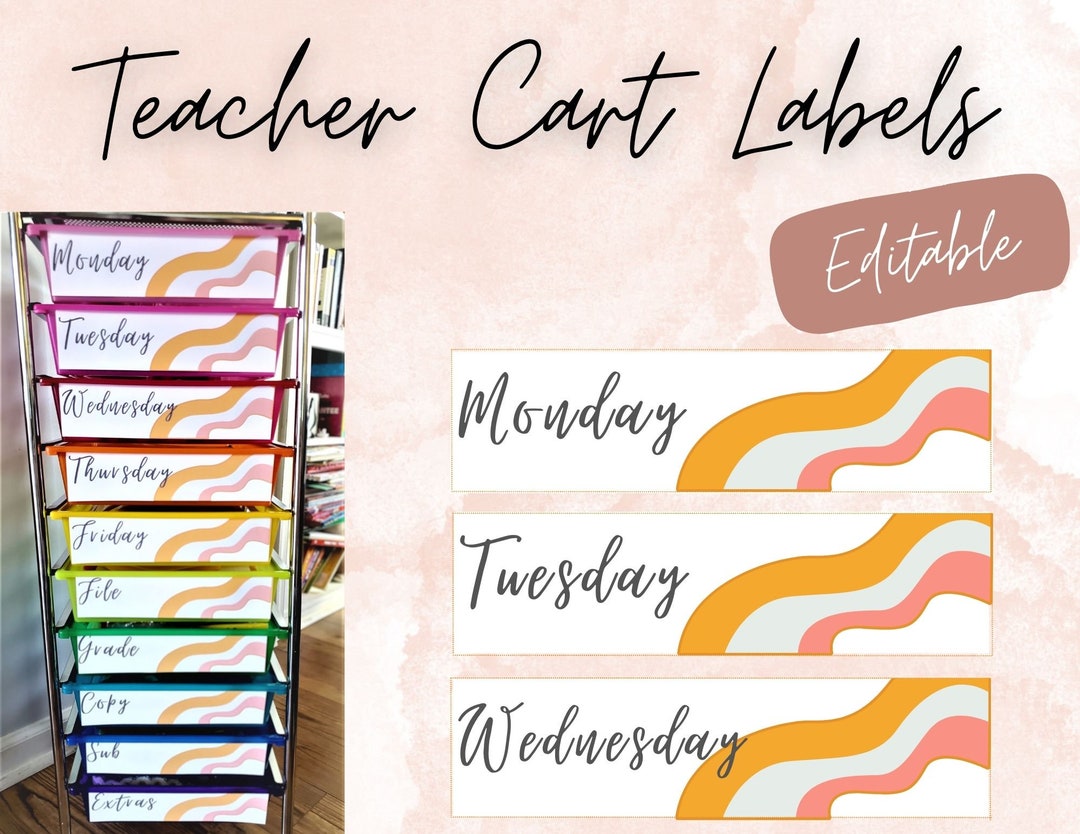 Craft Cart Labels Teacher Labels Classroom Labels - Etsy