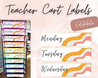 Craft Cart Labels Teacher Labels Classroom Labels Teacher Trolley 10 ...