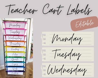 Craft Cart Labels Teacher Labels Classroom Labels Teacher Trolley 10 ...