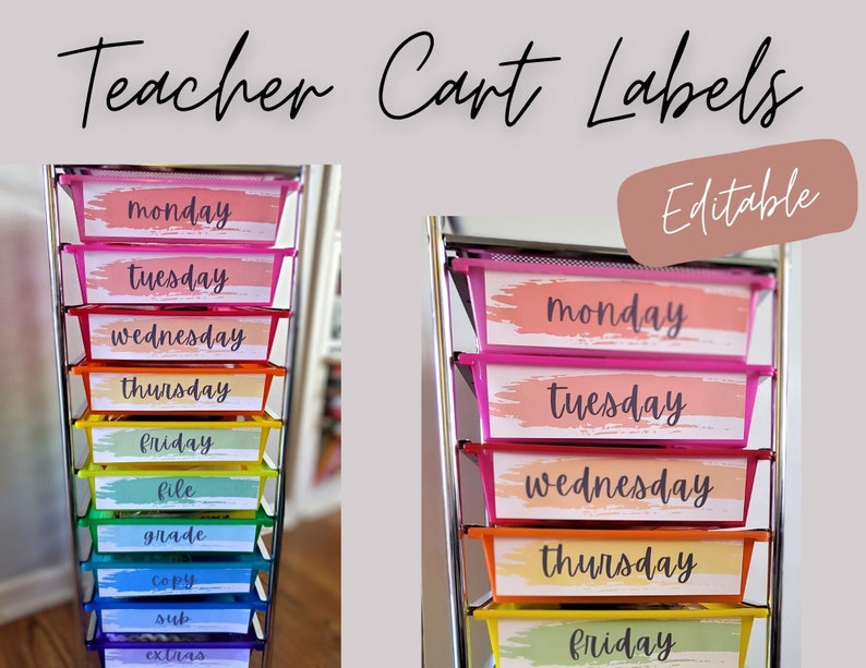 Craft Cart Labels | Teacher Labels | Classroom Labels | Teacher Trolley ...