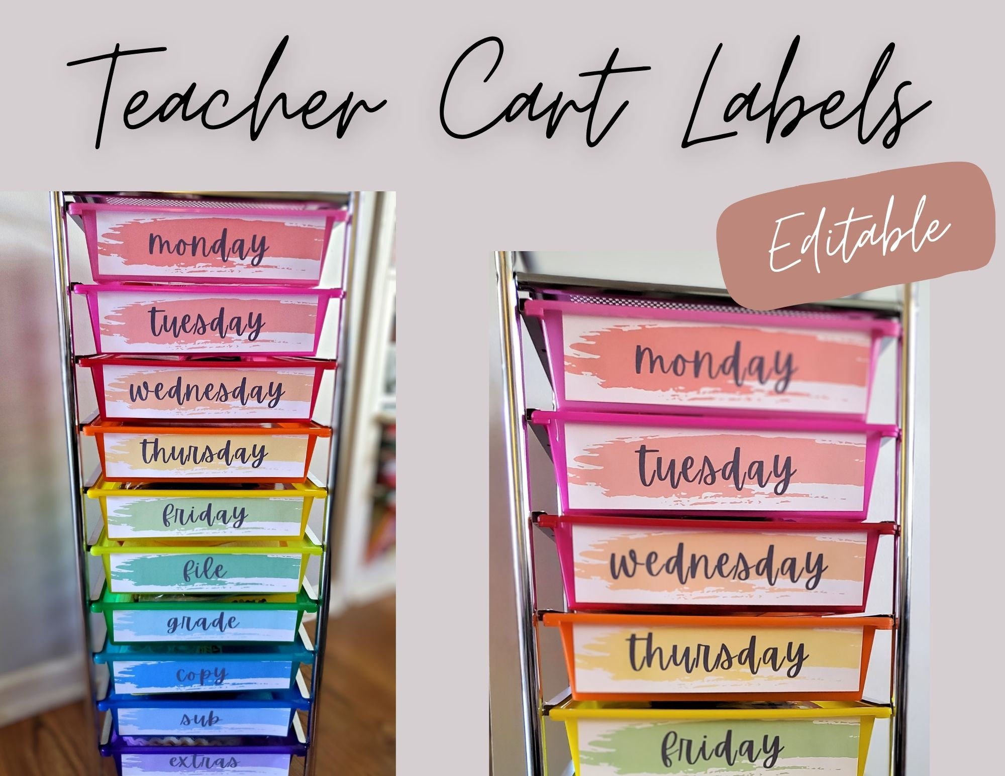 Craft Cart Labels | Teacher Labels | Classroom Labels | Teacher Trolley ...