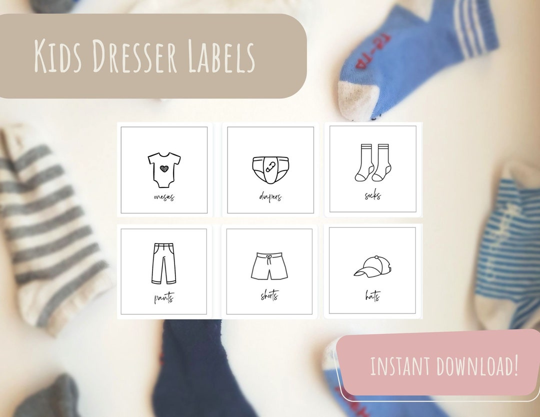 Bedroom Organization Labels | Montessori Labels | Dresser Labels ...