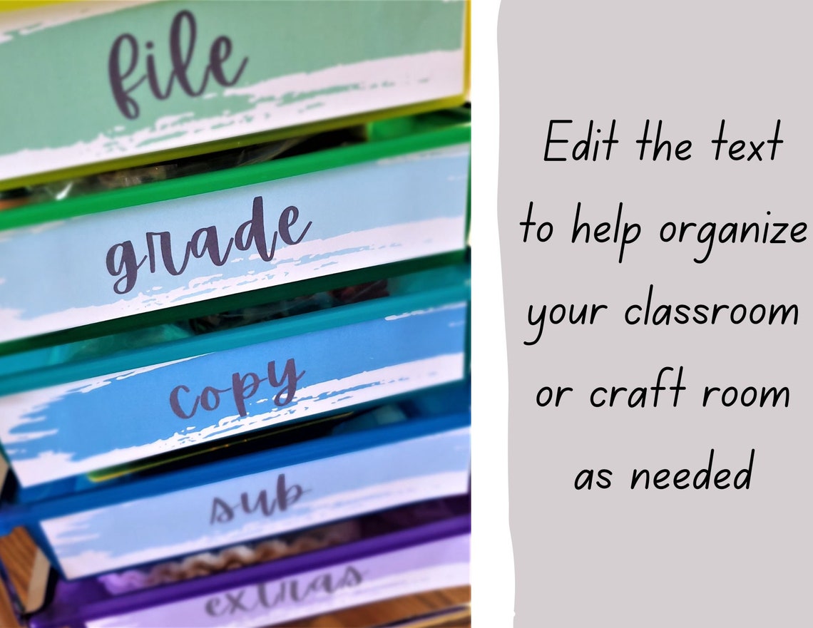 Craft Cart Labels Teacher Labels Classroom Labels Teacher Trolley 10 ...