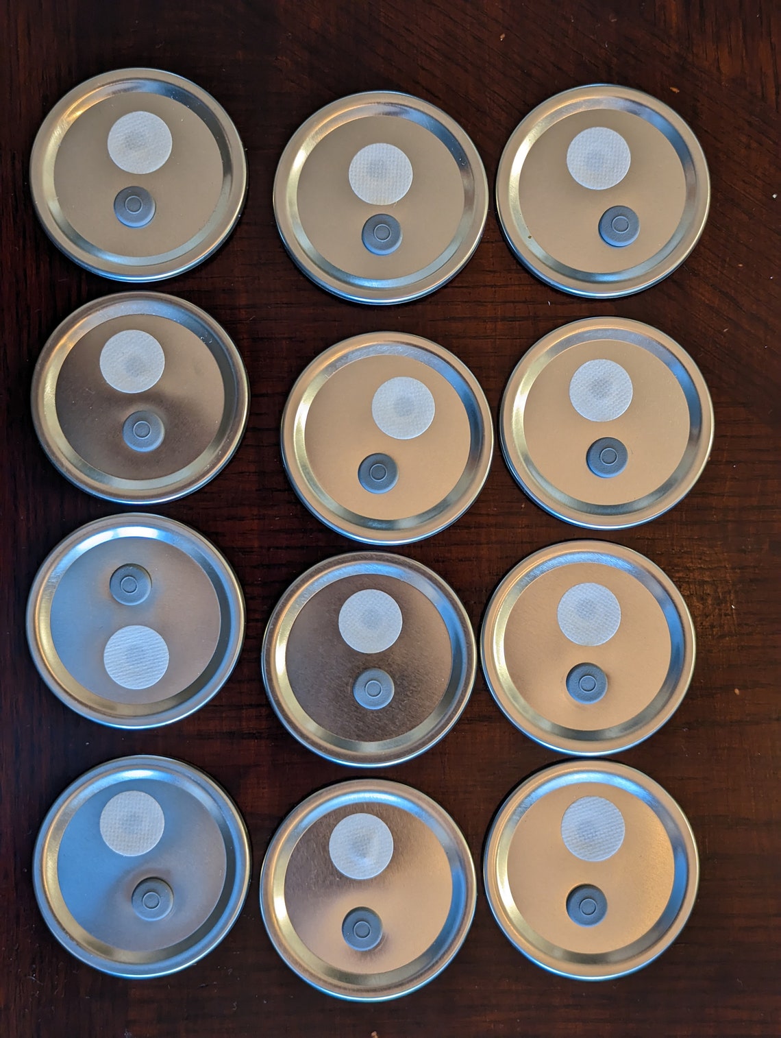 12 Pack Mason Jar Injection Port Lid for Mycology Mushroom Growth grain ...