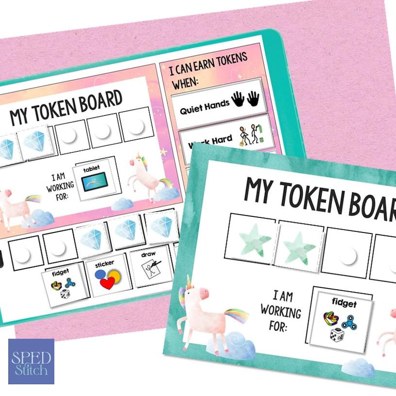 Unicorn Token Boards (reward Charts) Visuals for Positive Behavior ...