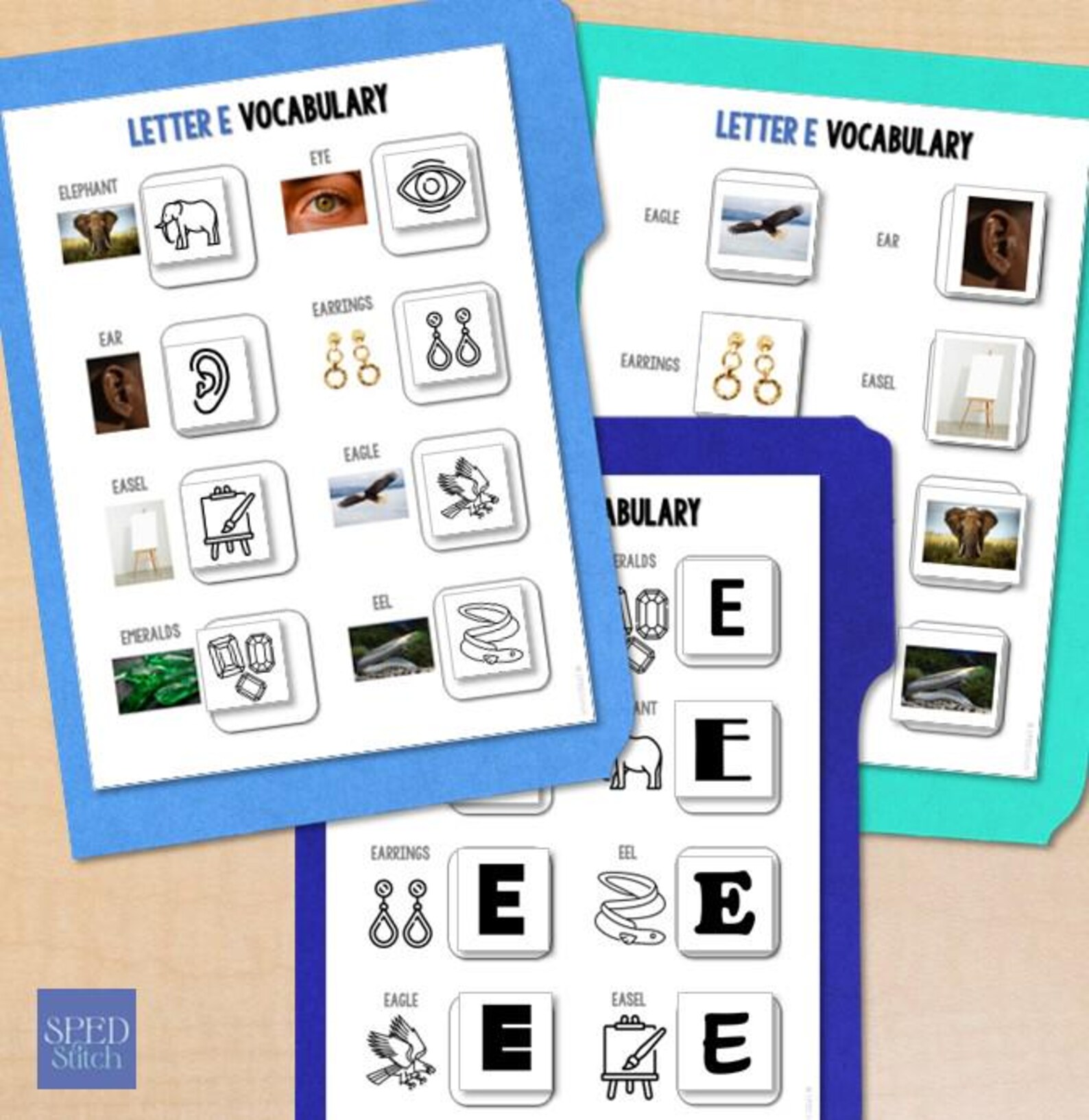 Alphabet Matching File Folders With Photos for Special Education Life ...