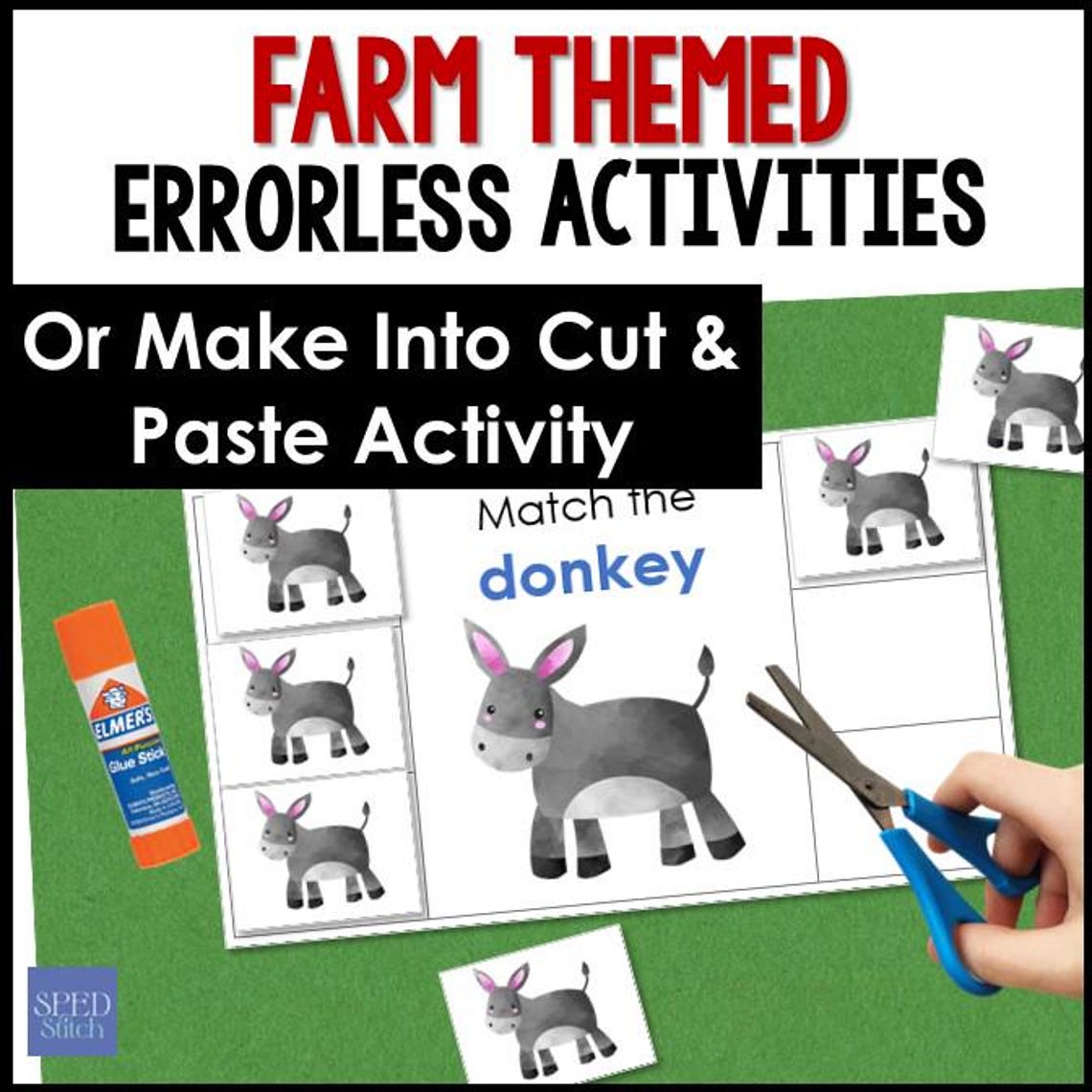 Farm Themed Errorless Learning Work Task Boxes & Activities for Early ...