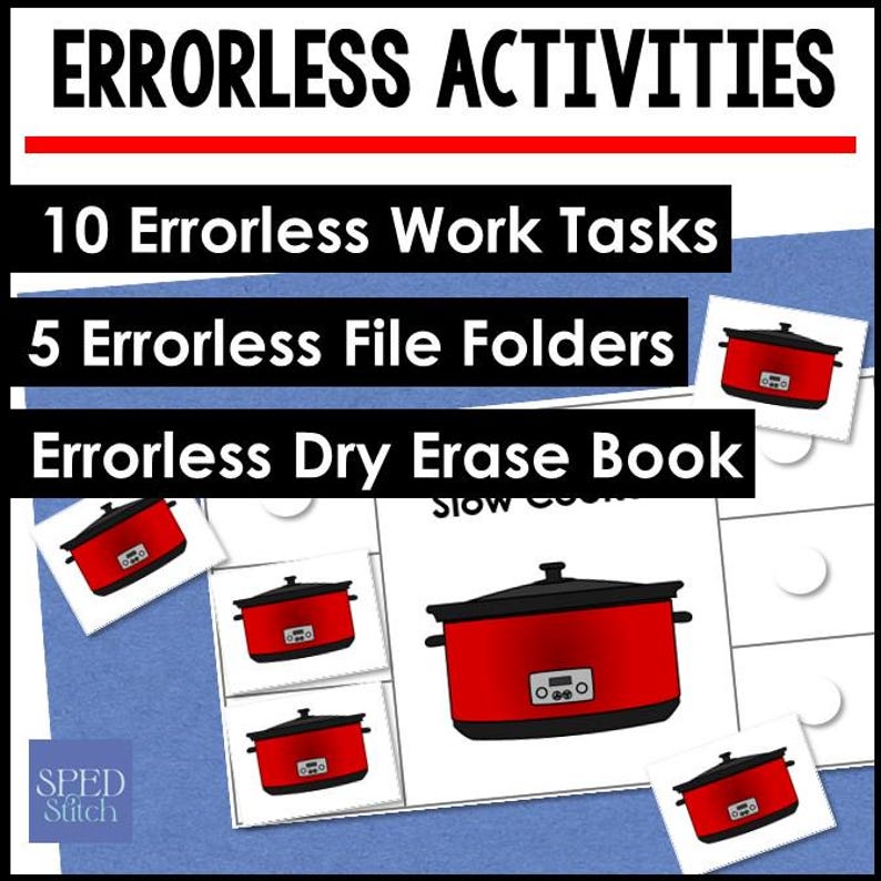 In the Kitchen Errorless Learning Work Task Boxes for SPED Vocational ...