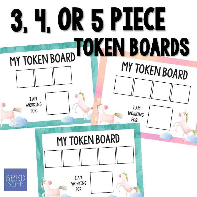 Unicorn Token Boards (reward Charts) Visuals for Positive Behavior ...