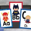 Superhero Alphabet Printable Letters | Hero-themed ABC | Kids Learning ...