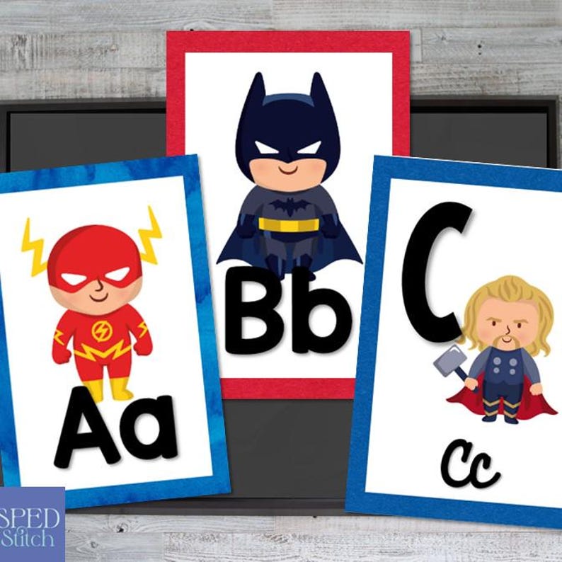 SUPERHERO Alphabet Posters - Superhero Classroom Décor Theme - Etsy
