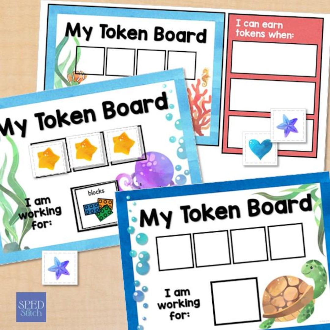 OCEAN Themed Token Boards (reward Charts) Visuals for Positive Behavior ...