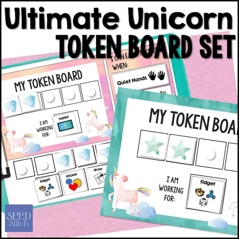 Unicorn Token Boards (reward Charts) Visuals for Positive Behavior ...
