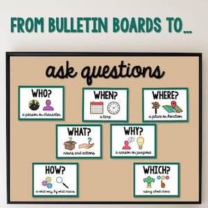 WH Questions Anchor Charts With Visuals for Speech Therapy, Special ...