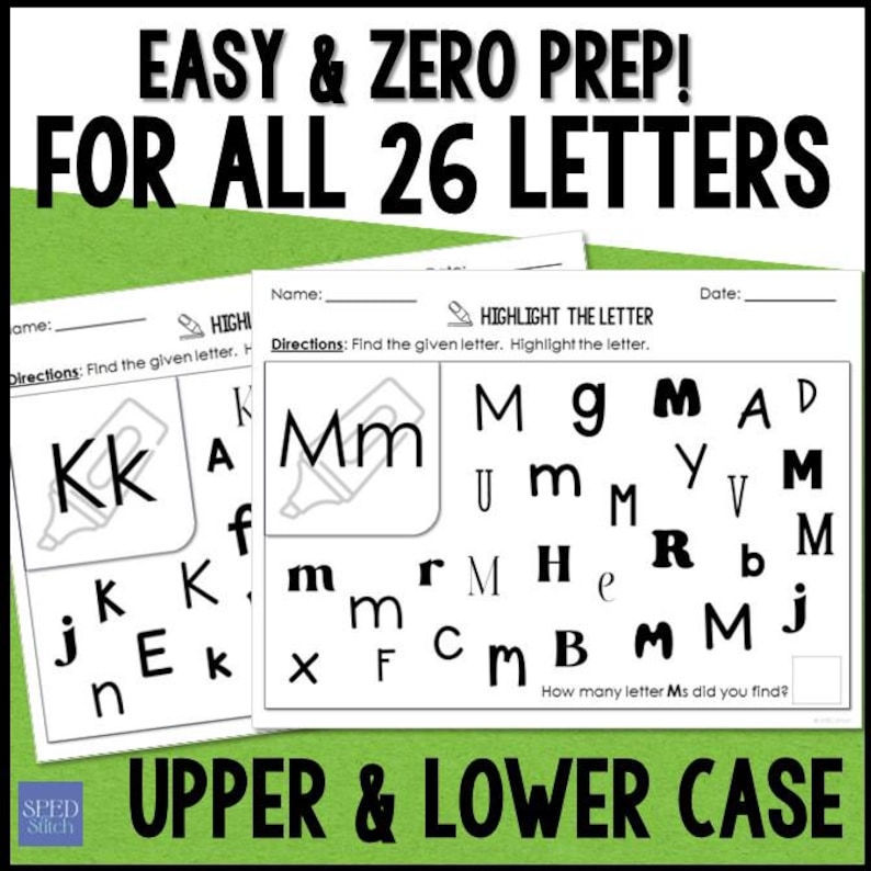 Alphabet Letter Recognition Hunt Activity for All 26 Letters No Prep ...