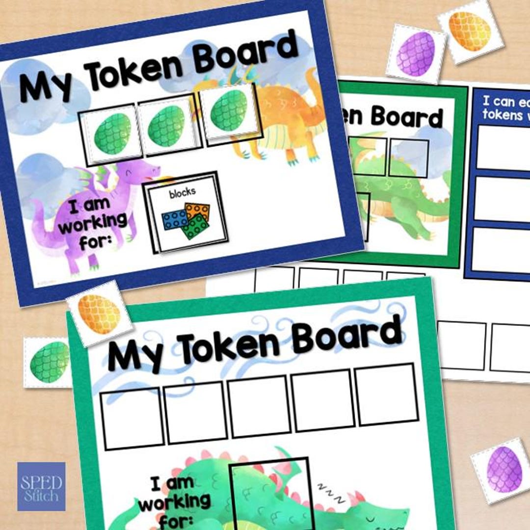 Dragon Themed Token Boards (reward Charts) Visuals for Positive ...