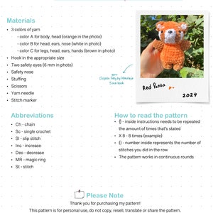 CROCHET PDF PATTERN: Red Panda - Etsy