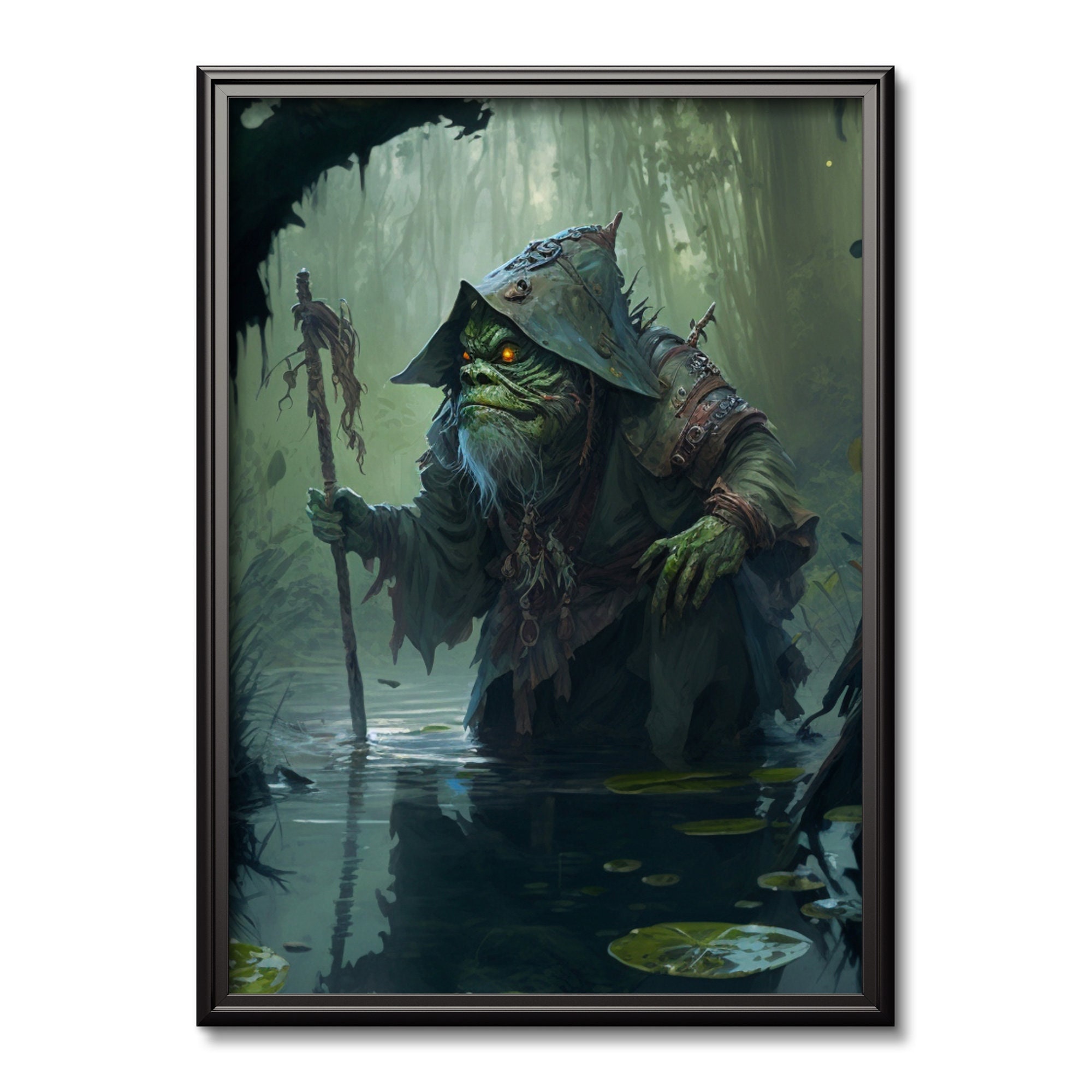 Goblin Wizard Fantasy Digital Art, Digital Art Print of Goblin Wizard ...