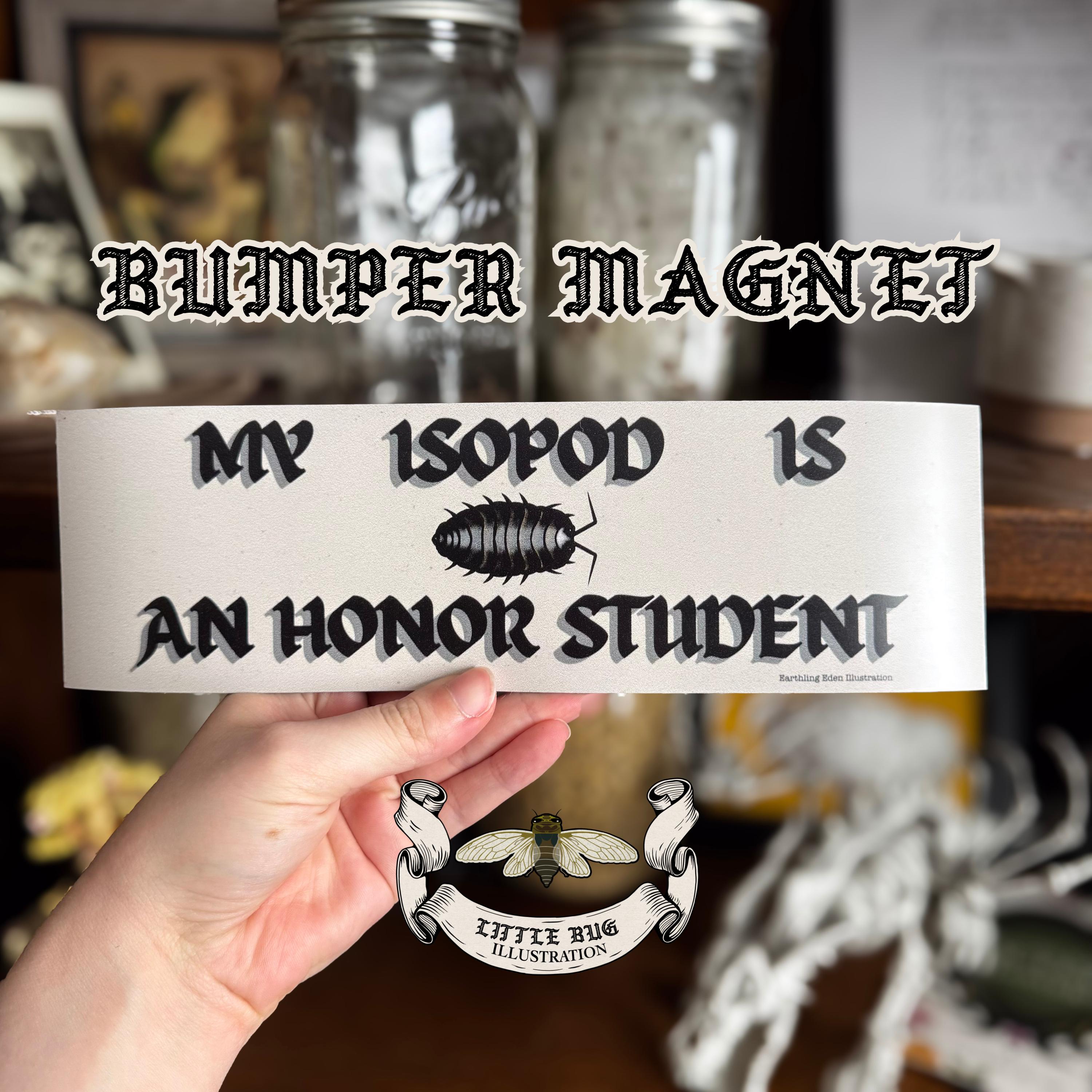 Isopod Honor Student | Bumper Magnet - Etsy
